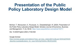 Presentation of the Public Policy Laboratory Design Model.pptx