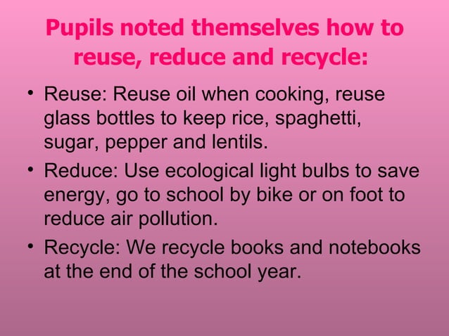 Presentation ofthe recycling project | PPT