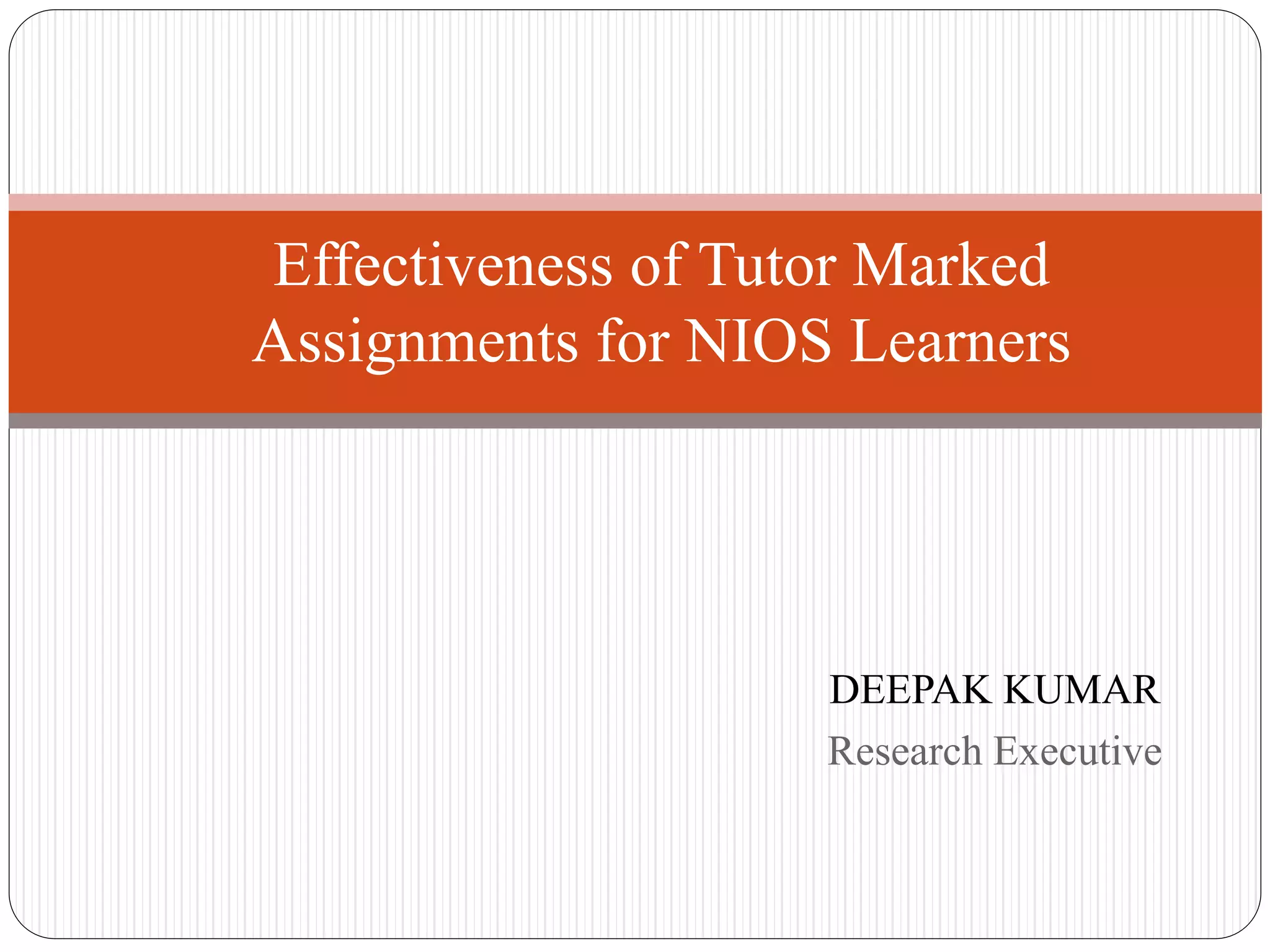 Presentation of tma | PPT