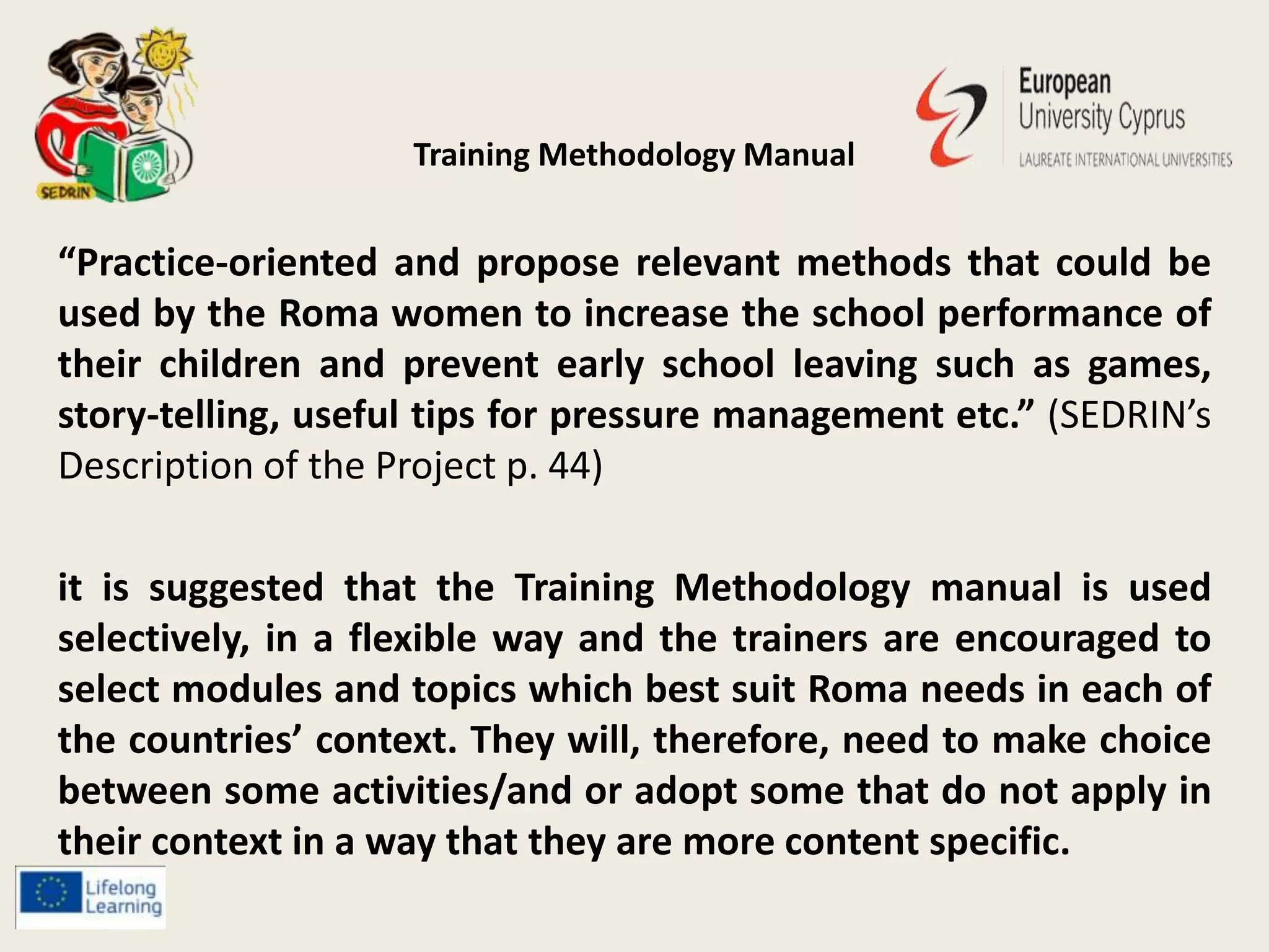 Presentation of training methodology | PPTX