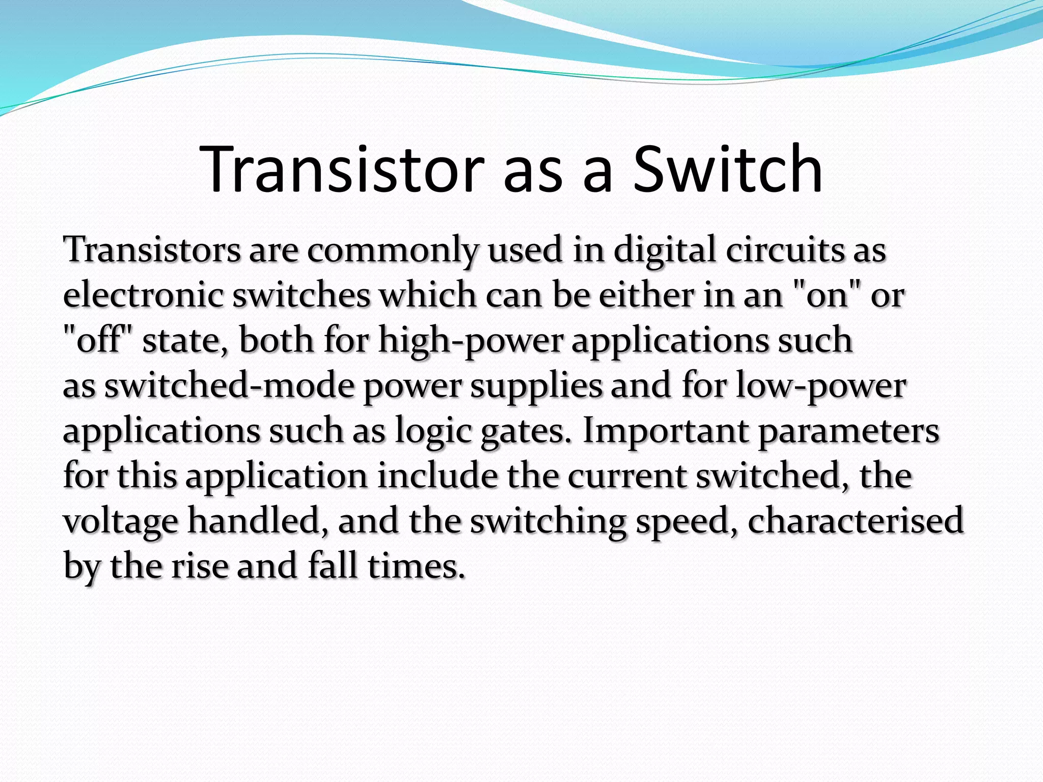 Presentation of transistor | PPTX