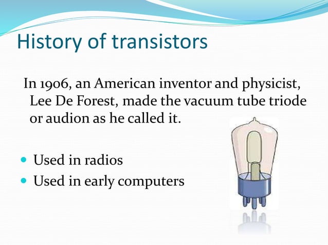 Presentation of transistor | PPTX | Consumer Electronics | Technology ...