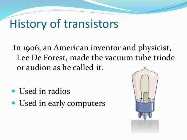 Presentation of transistor