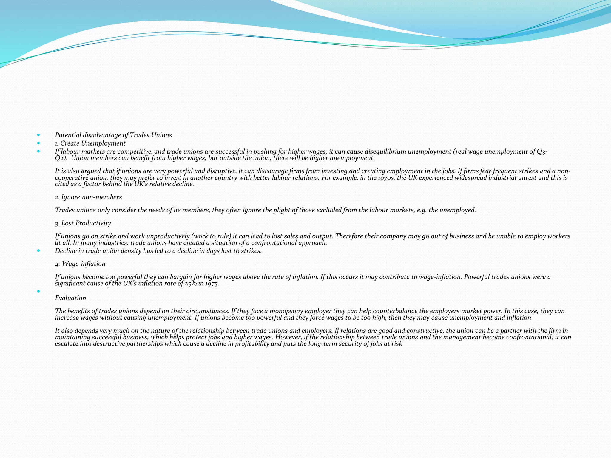 trade unionism | PPTX