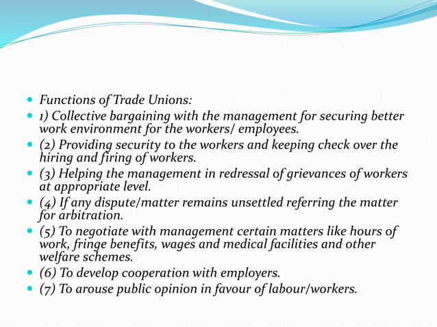 trade unionism | PPTX | Business | Business and Finance