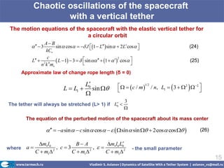 Dynamics of Satellite With a Tether System | PPTX