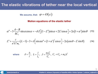 Dynamics of Satellite With a Tether System | PPTX