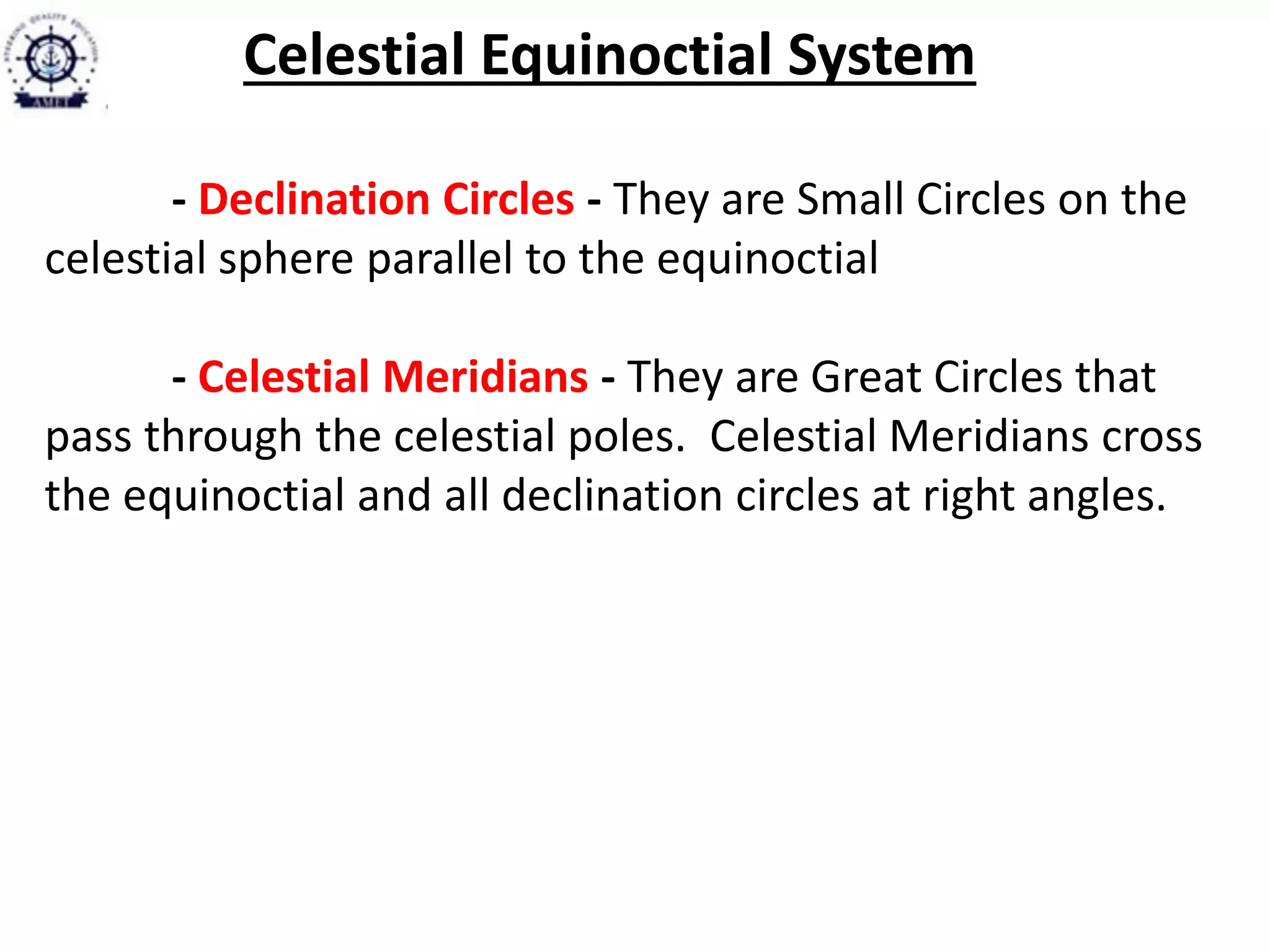 Presentation of Unit 3 NAV II - Celestial Sphere & Coordinates.pdf