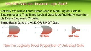 Presentation of universal logic gate | PPTX