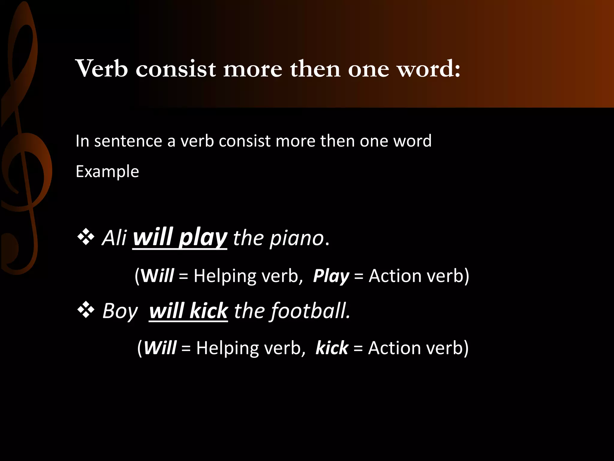 Presentation of verb | PPTX