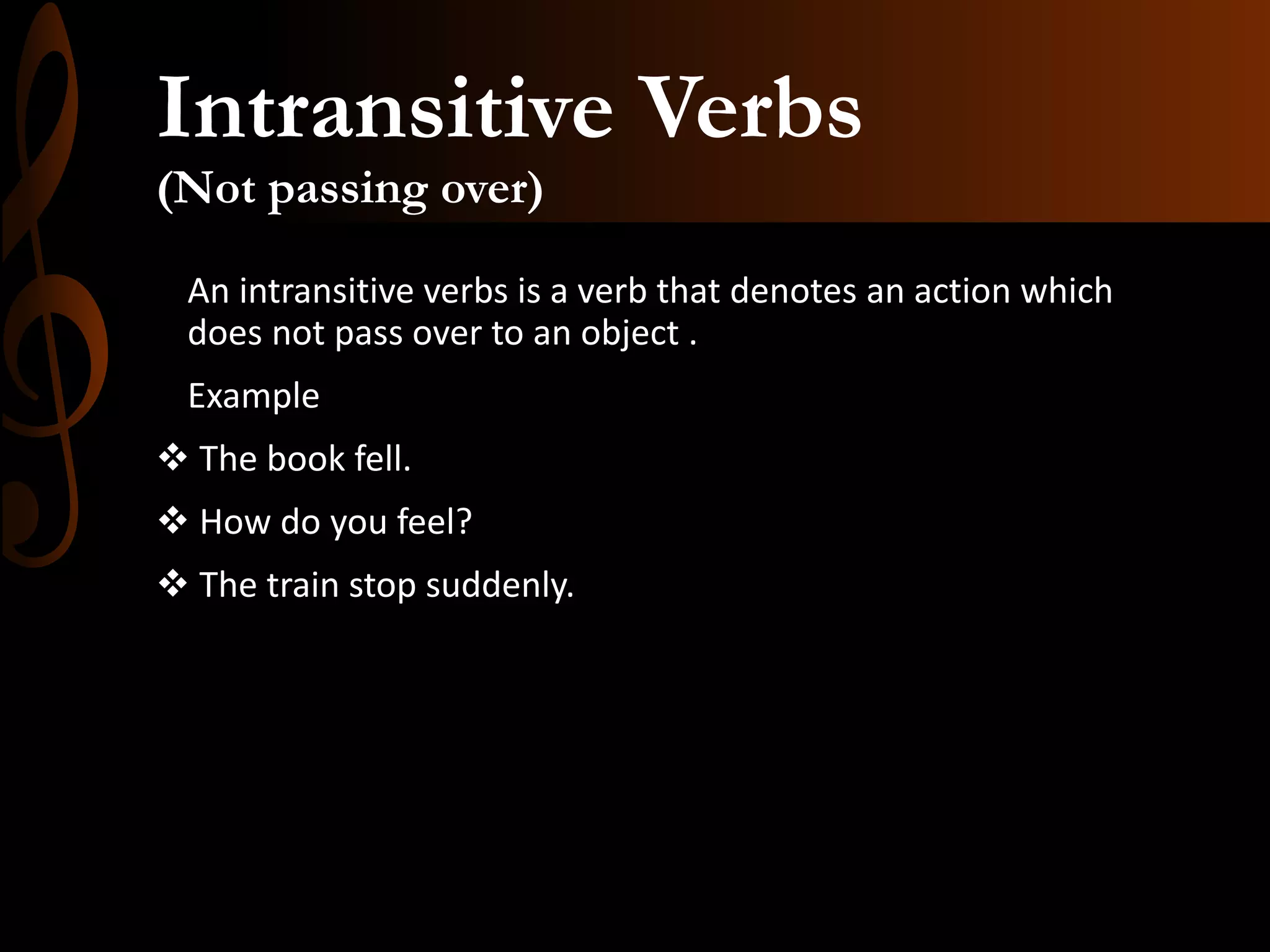 Presentation of verb | PPTX