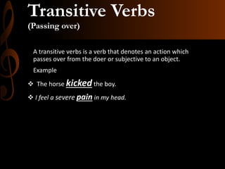 Presentation of verb | PPTX