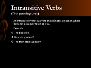 Presentation of verb | PPTX