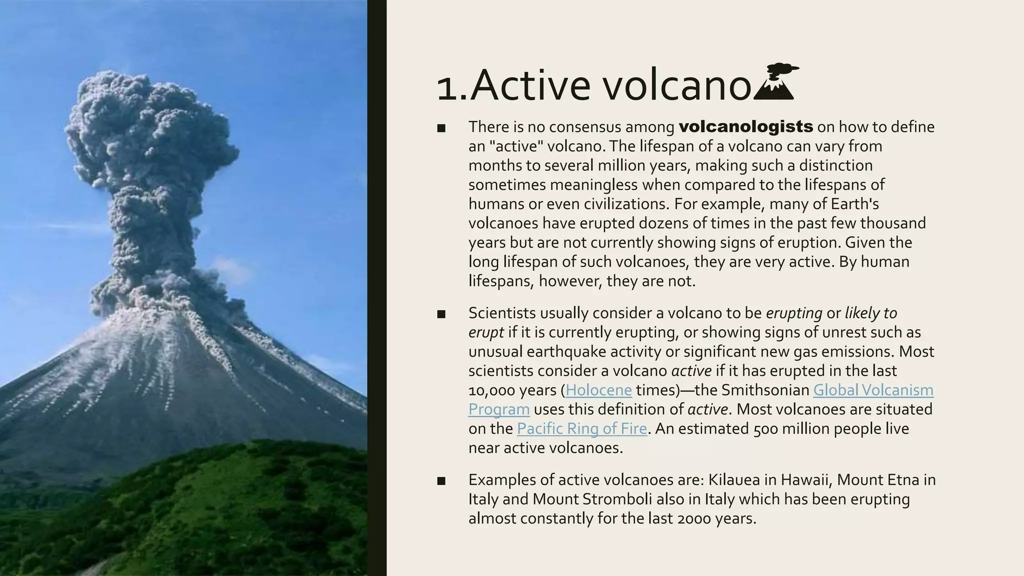 Presentation of volcanoes | PPTX
