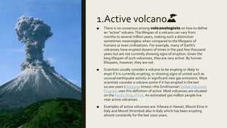 Presentation of volcanoes | PPTX
