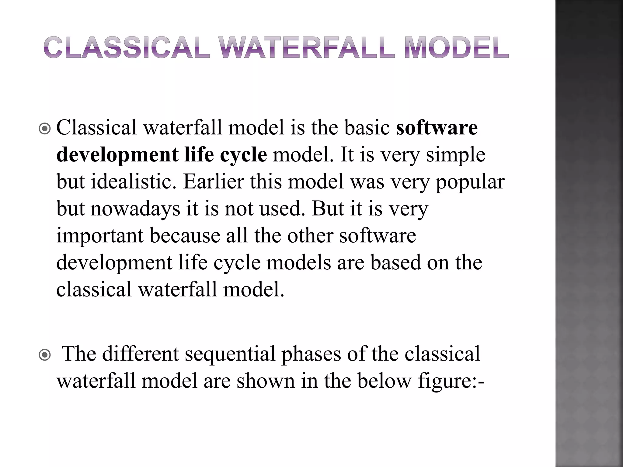 Presentation of waterfall model | PPTX