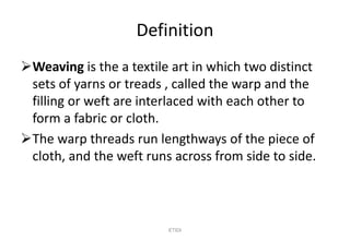 Presentation of weaving | PPTX
