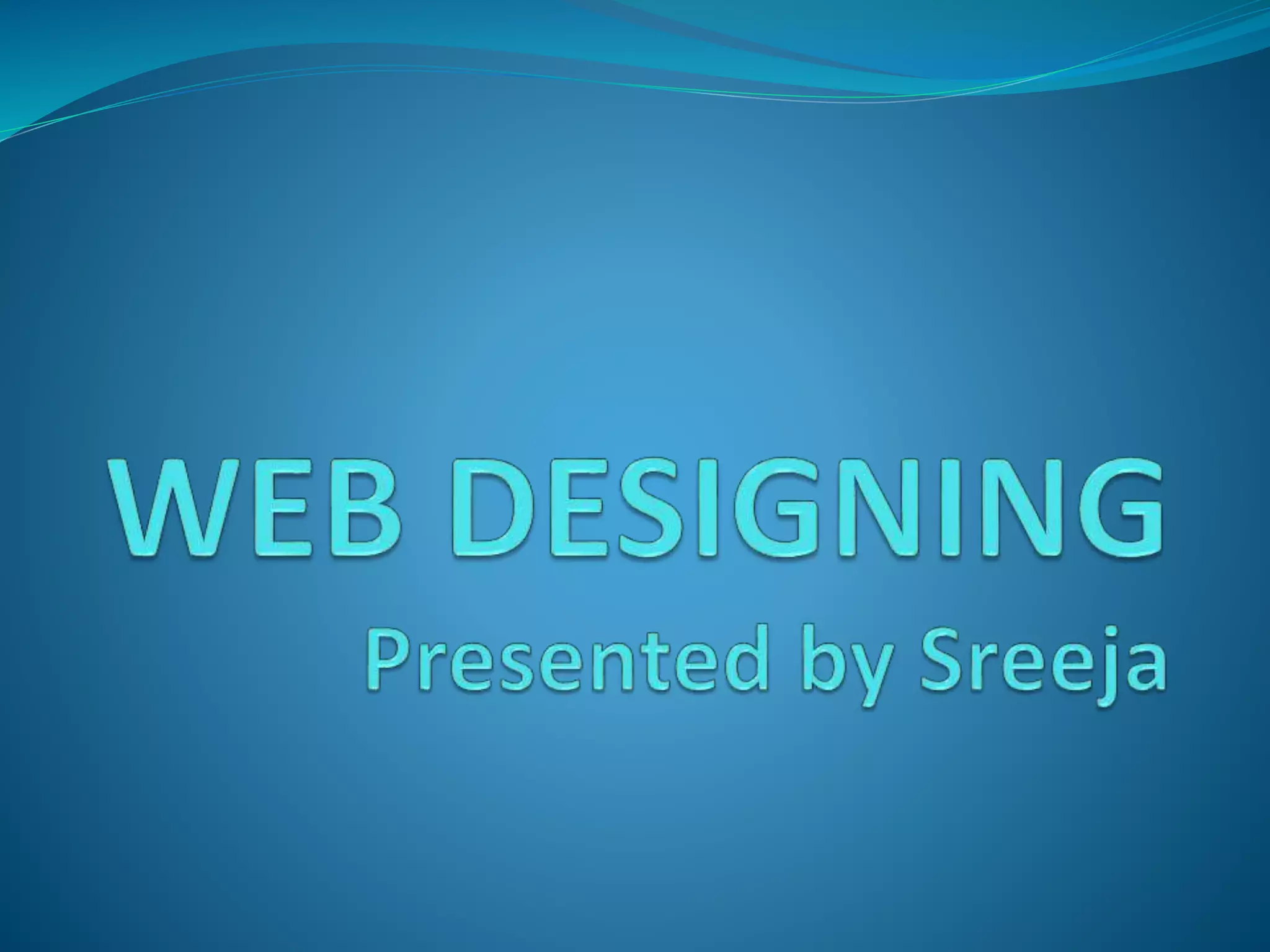 Presentation of web designing | PPTX