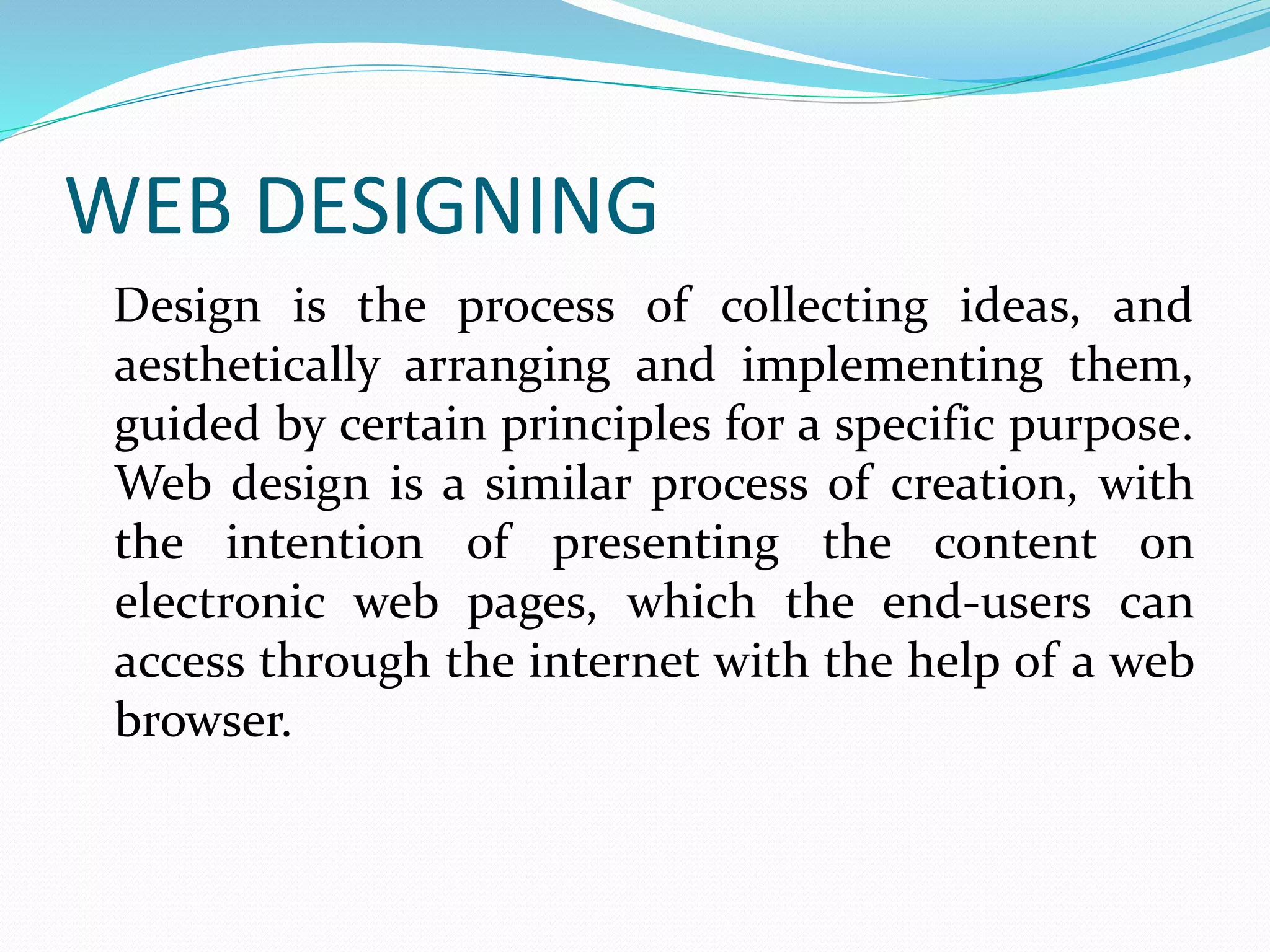 Presentation of web designing | PPTX