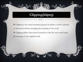 Presentation of word formation | PPTX