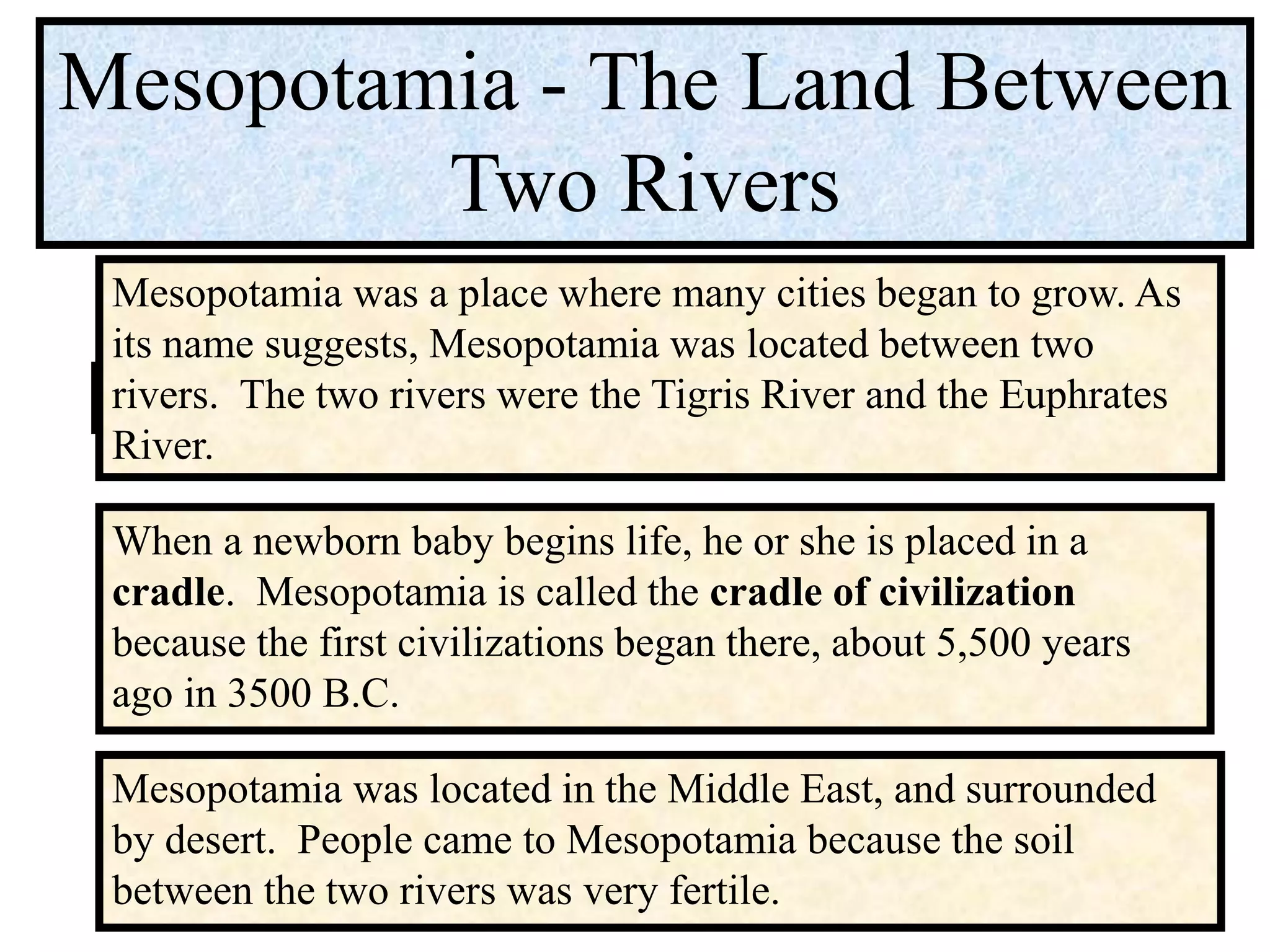 Presentation of Mesopotamia | PPTX