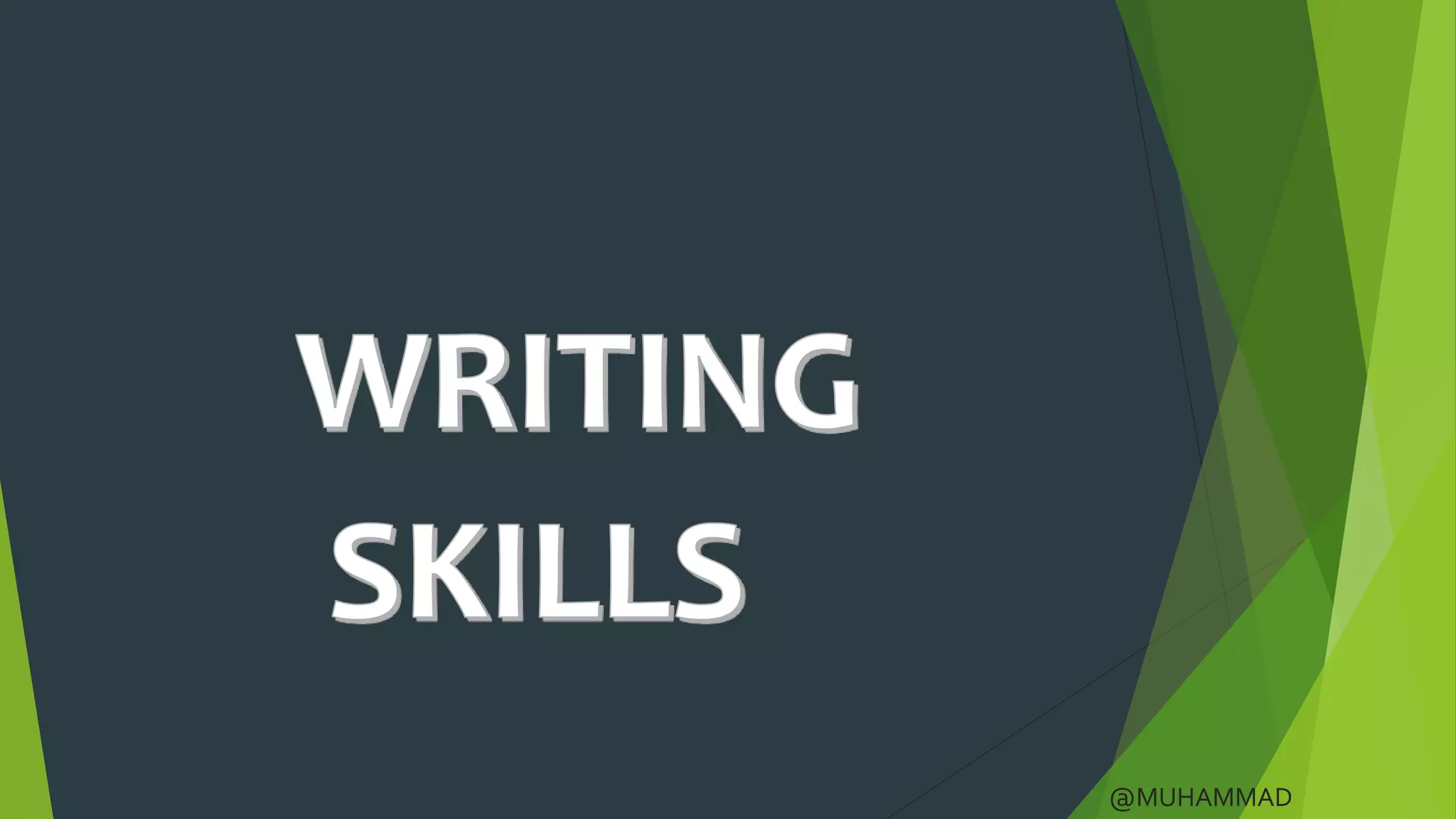 Presentation on writing skills | how to improve writing skills | PPTX