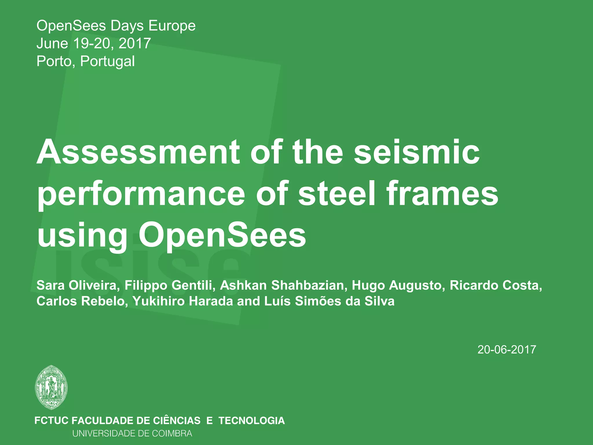 Assessment of the seismic performance of steel frames using OpenSees | PDF