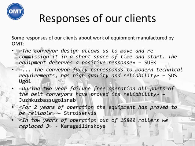 Presentation omt 2012 part 1eng | PPT