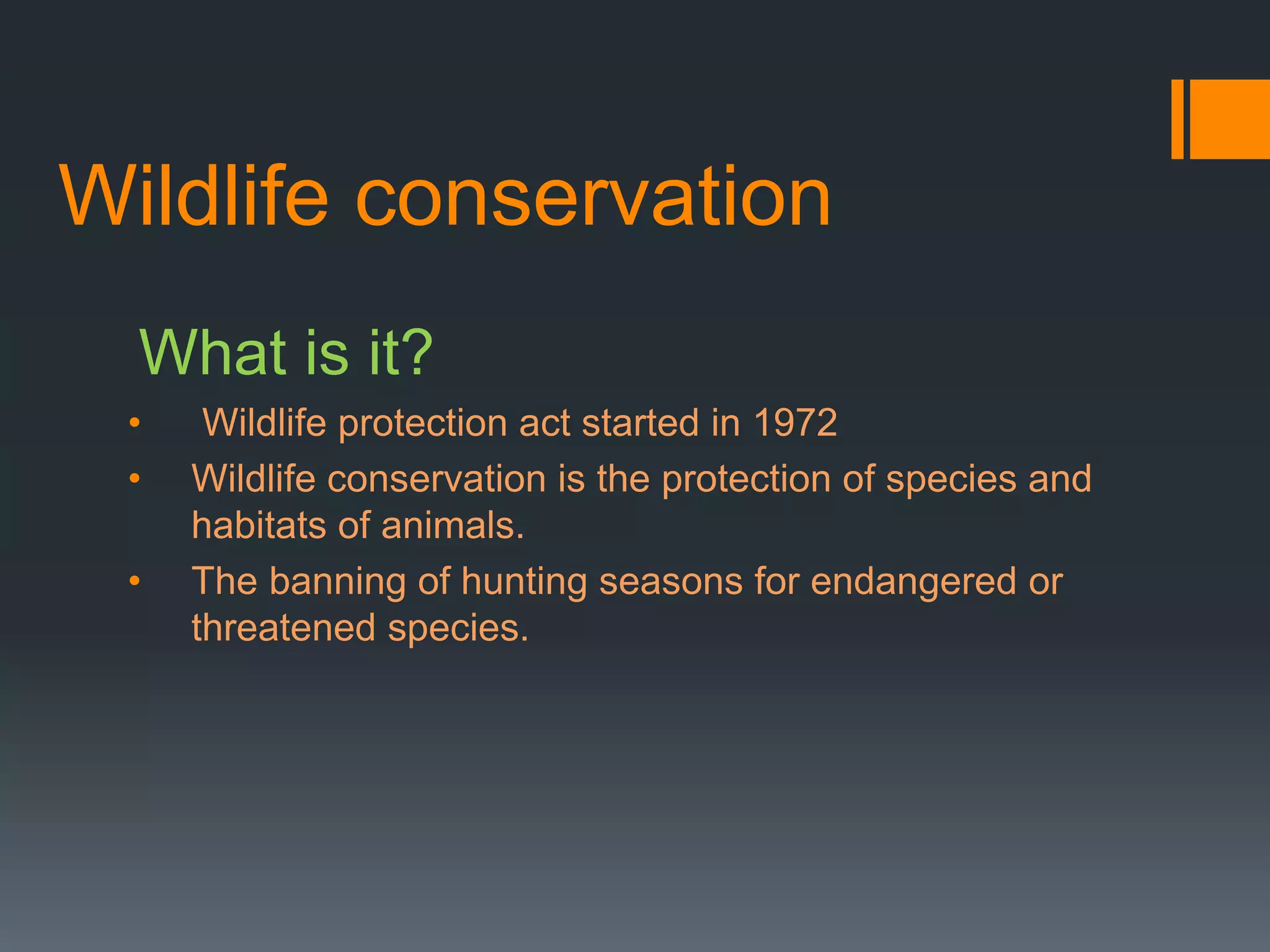 Presentation on nature and wildlife conservation | PPTX