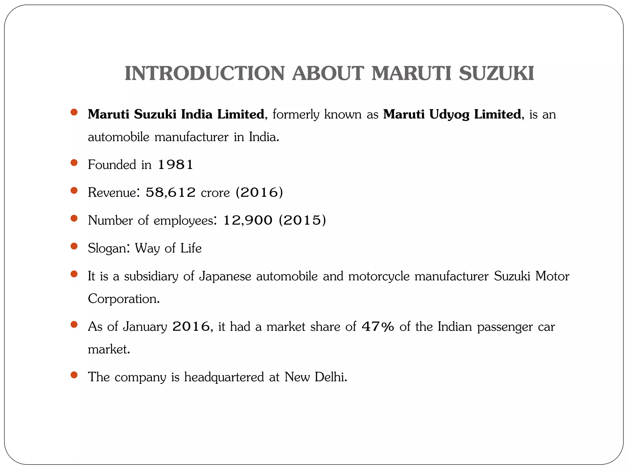 Maruti Suzuki Labour Unrest at Manesar Plant | PPTX