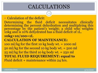 Presentation on "DEHYDRATION" | PPTX