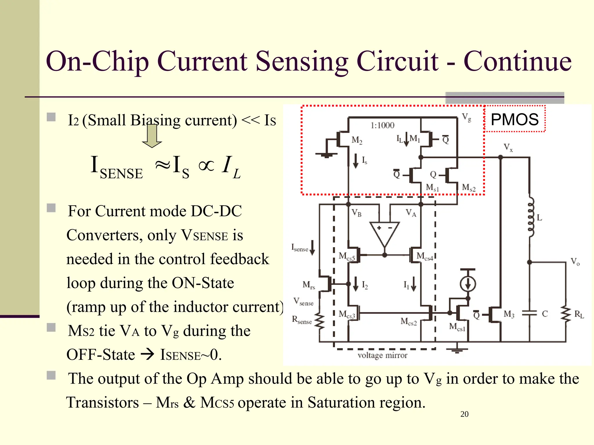 Presentation_ON-CHIP CURRENT SENSING TECHNIQUE FOR CMOS MONOLITHIC ...