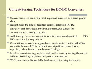 Presentation_ON-CHIP CURRENT SENSING TECHNIQUE FOR CMOS MONOLITHIC ...