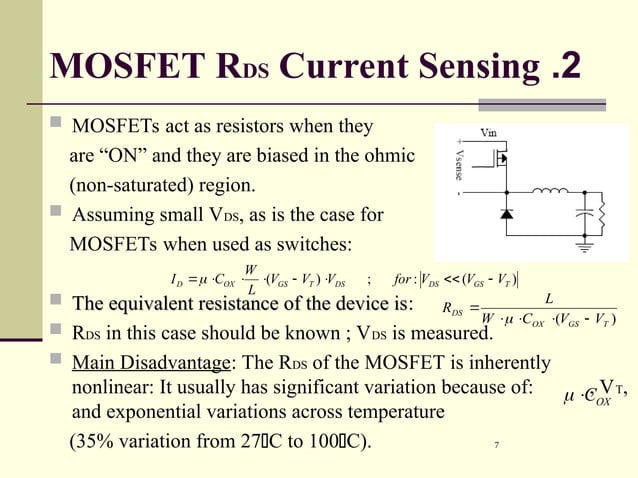 Presentation_ON-CHIP CURRENT SENSING TECHNIQUE FOR CMOS MONOLITHIC ...