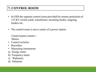 Presentation on 132 kv gss | PPTX