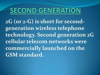 Presentation on 2 nd generation telecommunication system | PPT