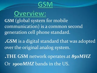 Presentation on 2 nd generation telecommunication system | PPT