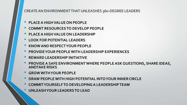 Presentation on 360 degree leadership | PPTX