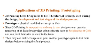 Presentation on 3D Printing.pptx presentation | PPTX