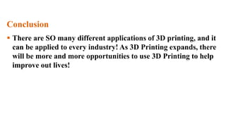 Presentation on 3D Printing.pptx presentation | PPTX