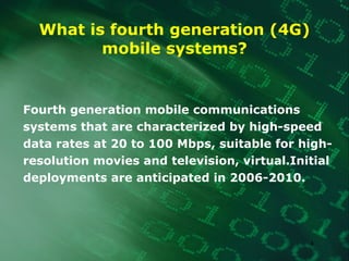 4 G Technology ( Beyond 3 G ) | PPS | Computer Networking | Computing