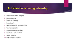 Presentation on 4 months industrial training.pptx