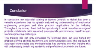 Presentation on 4 months industrial training.pptx