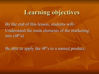 Presentation on 4 p's | PPT