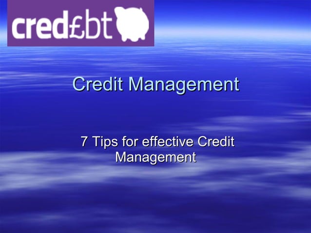 Presentation On 7 Steps To Effective Credit Control | PPT