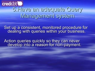 Presentation On 7 Steps To Effective Credit Control | PPT