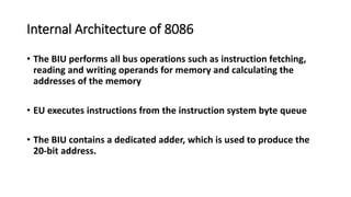 Presentation on 8086 Microprocessor | PPTX