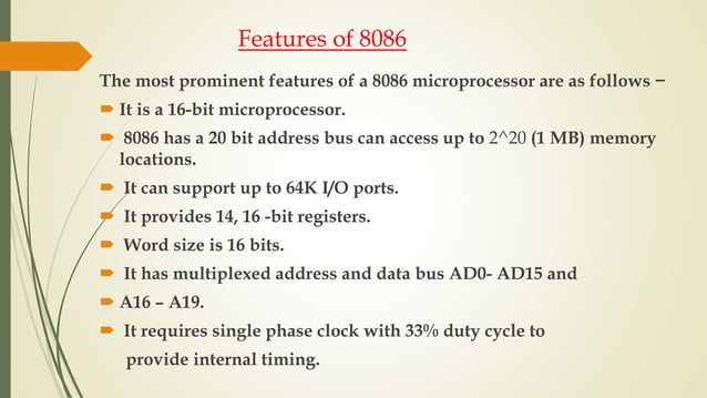 Presentation on 8086 microprocessor | PPTX | Operating Systems ...