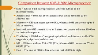 Presentation on 8086 microprocessor | PPTX | Operating Systems ...