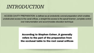 Presentation on Access Cavity Preparation in Premolars (Maxillary and Mandibular).pdf